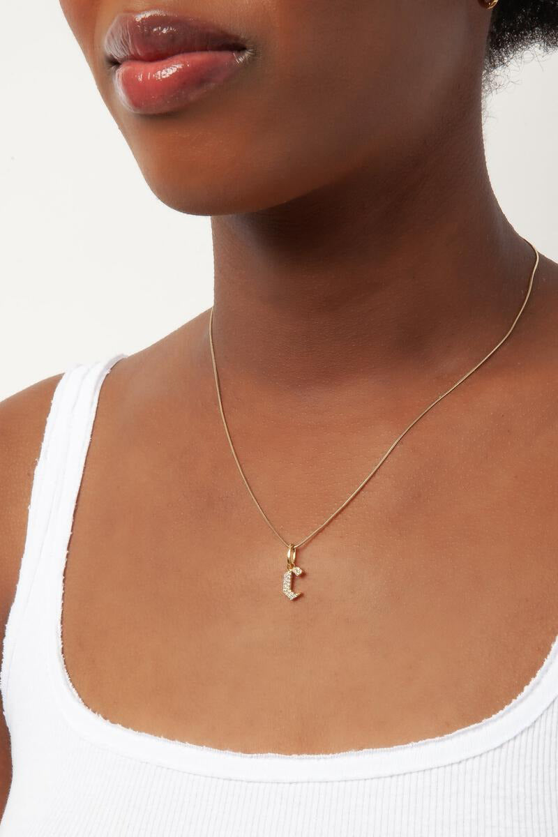 MIRANDA FRYE - Gothic Letters Charm in Gold - B – Blue Ox Boutique