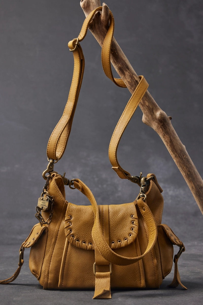 Free People - We The Free Baby Leigh Distressed Tote in Bronze – Blue ...